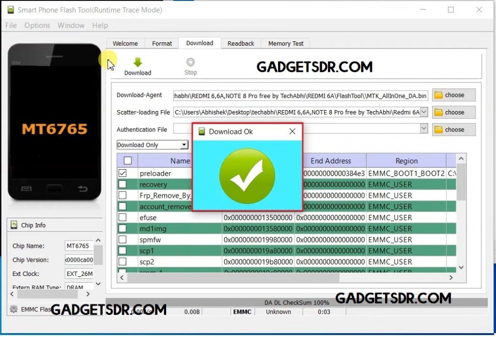 Oppo A83 Unlock File Pattern FRP Pin Remove No Auth – SP Flash Tool
